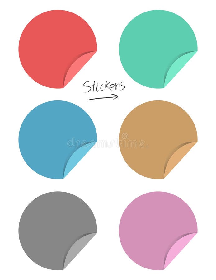 Vector Set with Colored Stickers. Design Element for Your Projects ...
