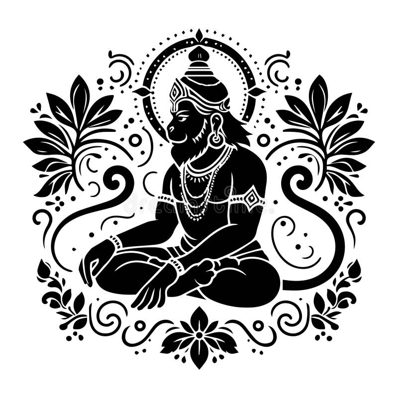 Silhouette Hanuman Stock Illustrations – 111 Silhouette Hanuman Stock ...