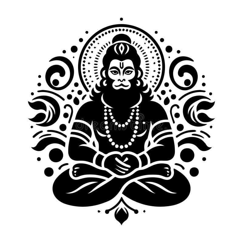 Hanuman Jayanti Silhouette Vector Design Illustration Stock Vector ...