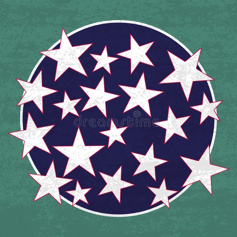 USA Flag Stars in a Circle Vector Stock Vector - Illustration of vector ...