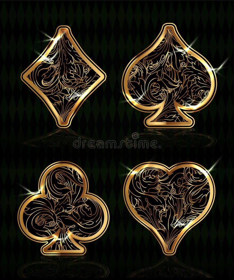 Casino Wallpaper with Poker Cards, Vector Stock Vector - Illustration ...