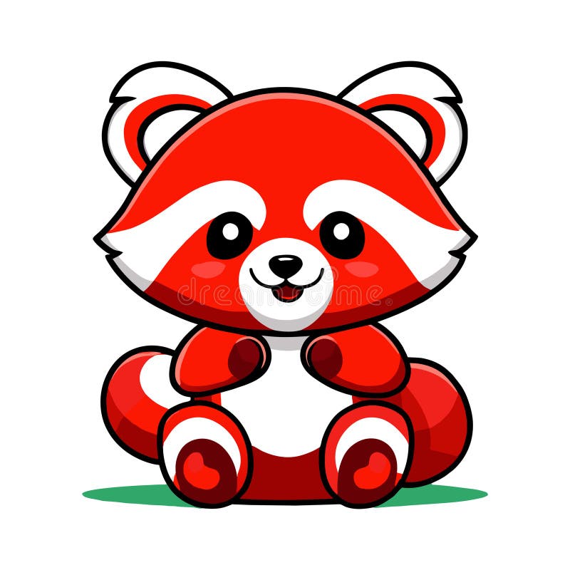 Red panda graphic EPS stock illustration. Illustration of kawaii ...