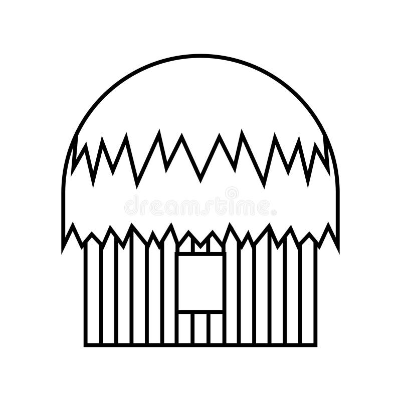 Papua Traditional House Vector Illustration Design Stock Vector ...