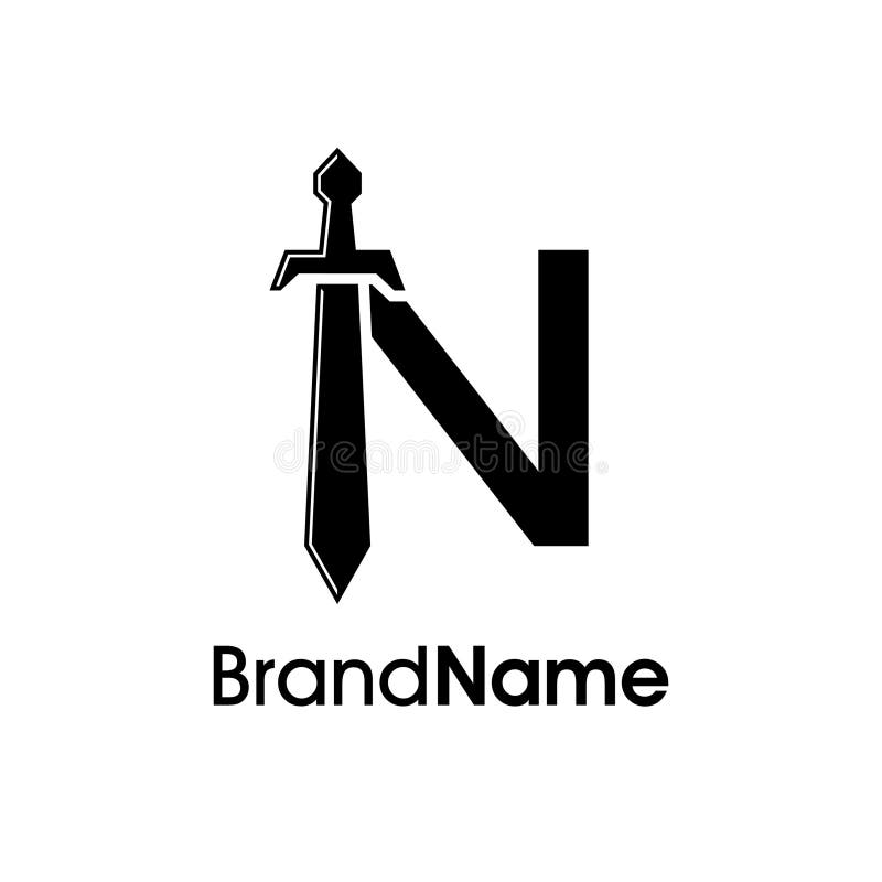 Simple and Modern Initial N Sword Logo Stock Vector - Illustration of ...