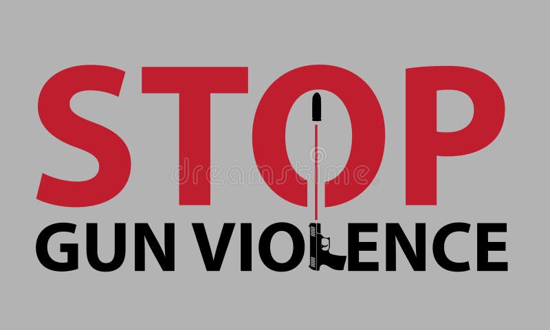 Stop Gun Violence Poster with a Bullet Stock Vector - Illustration of ...