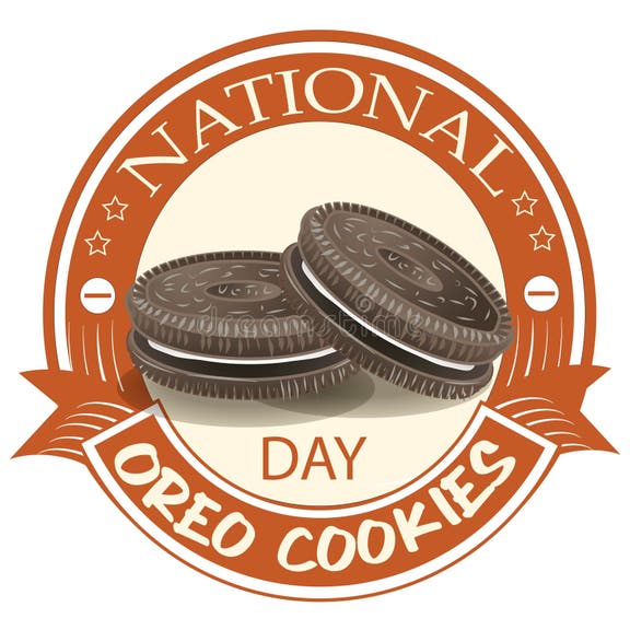 National Oreo Cookies Day Sign Vector Stock Vector - Illustration of ...