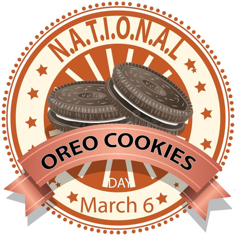 National Oreo Cookies Day Sign Vector Stock Vector - Illustration of ...