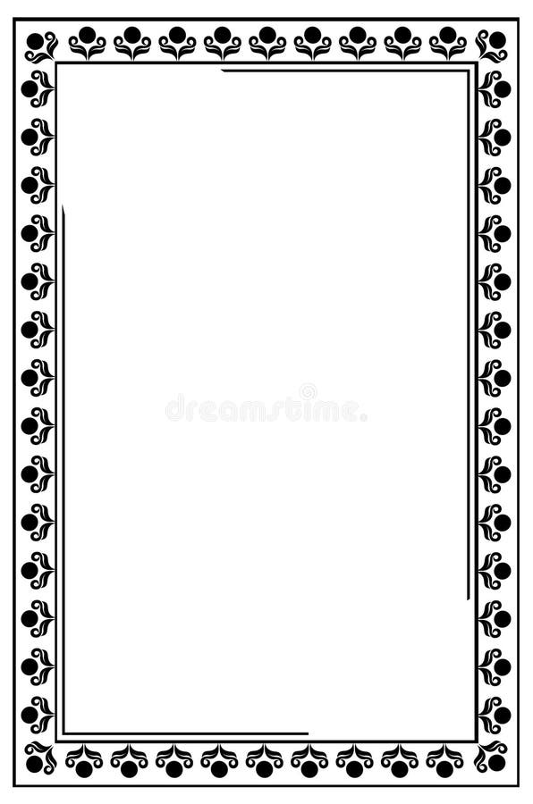 Classic Vertical Border Frame Design Concept of Rangoli Florals ...