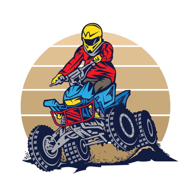 ATV Adventure Racing Vector Illustration, Stock Vector - Illustration ...