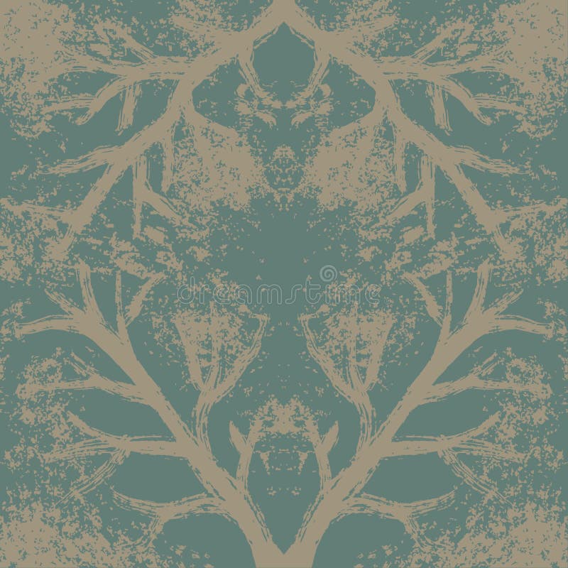 Seamless Pattern with Abstract Grunge Trees. Stock Vector ...