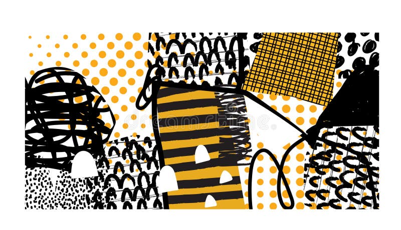 Abstract Line Drawing Grunge Rough Hand Drawn Art Print and Background ...