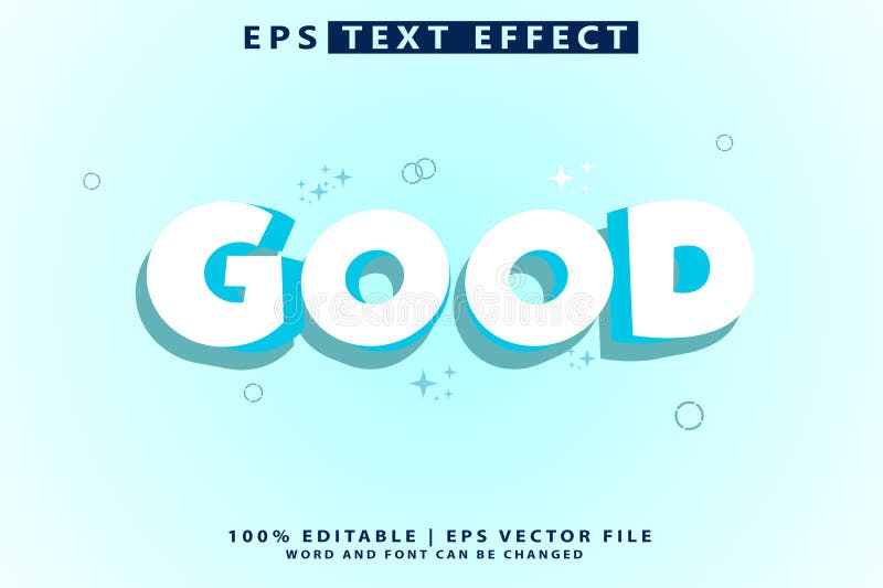 Editable Text Effect Good Off 3d Template Style Stock Vector ...