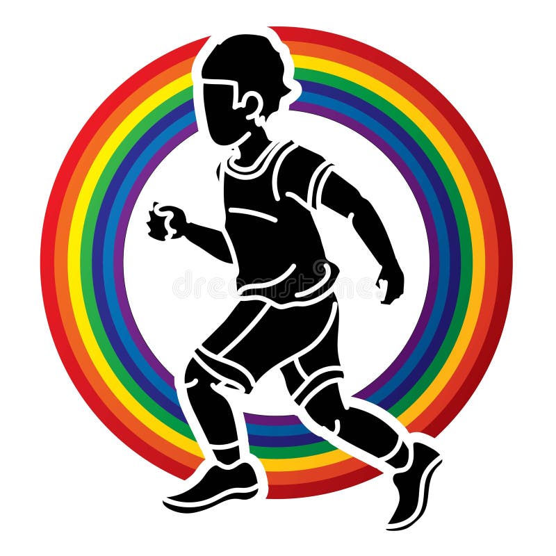 A Boy Start Running Action Jogging a Child Movement Cartoon Sport ...