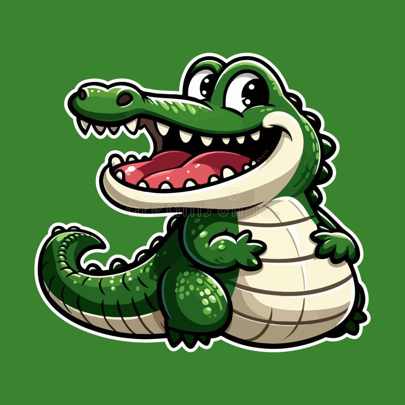 Funny Alligator Illustration Stock Vector - Illustration of tropical ...