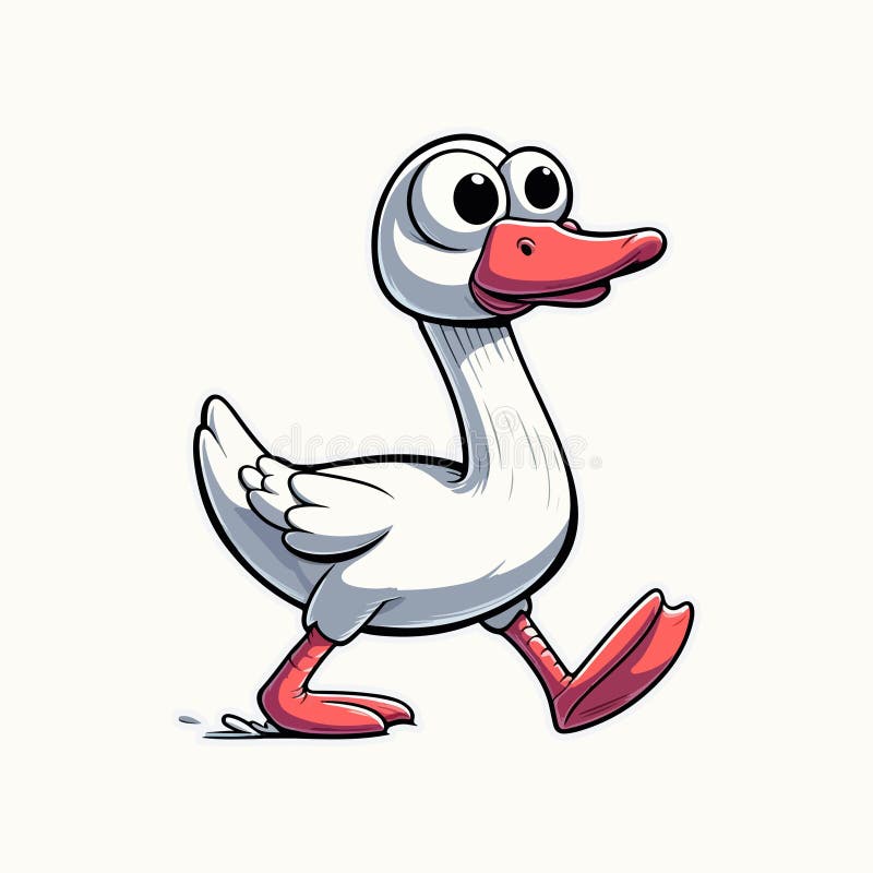 Silly Goose illustration stock vector. Illustration of poultry - 307388865