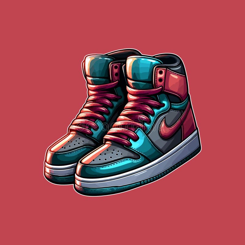 Shoes Illustration Design, Shoes Sticker, Stock Vector - Illustration ...