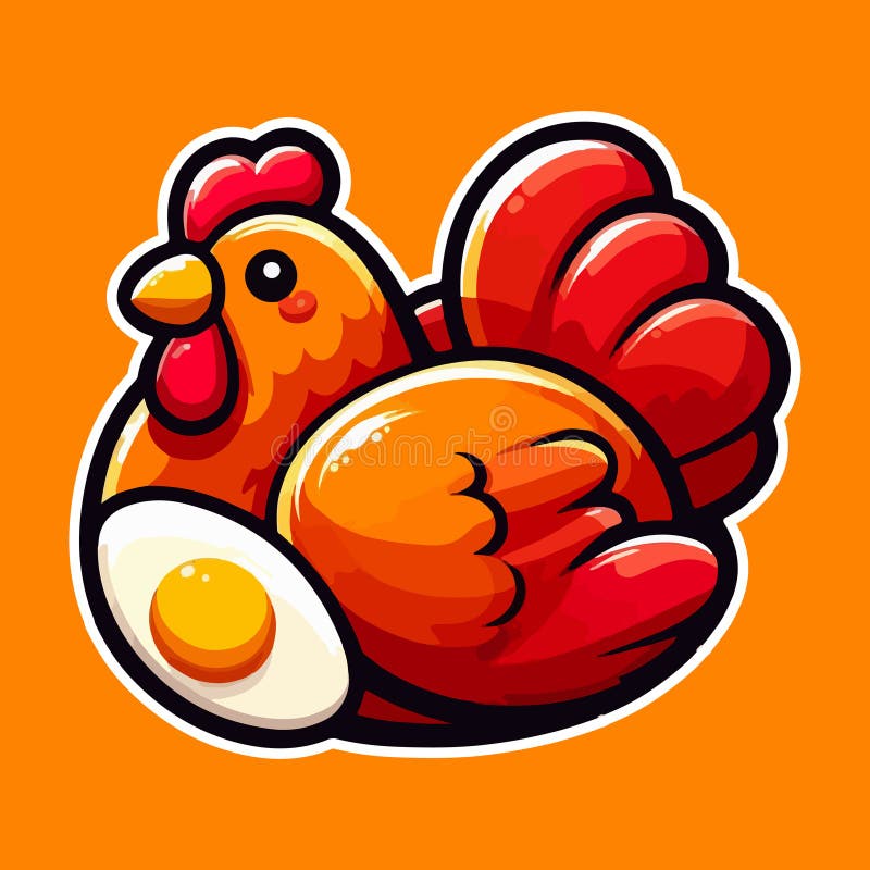 A Tired Chicken Laying on His Stomach with His Legs Stretched Stock ...