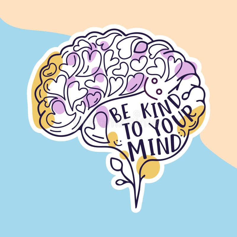 Be Kind To Your Mind Sticker, Mental Health Positive Inspirational ...
