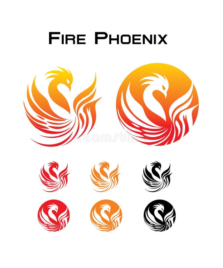 Phoenix from the Flame Logo and Emblem. Stock Illustration ...