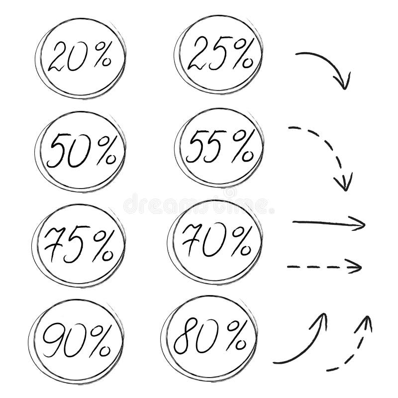 Infographic for Sales and Discounts. Numbers and Percent. Stock Vector ...