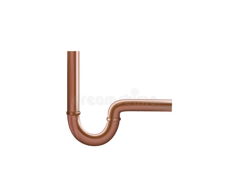 Metal drain pipe stock vector. Illustration of drain - 307522863