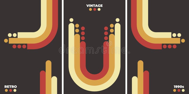 Retro Vintage Background 1990s Vector Stock Vector - Illustration of ...