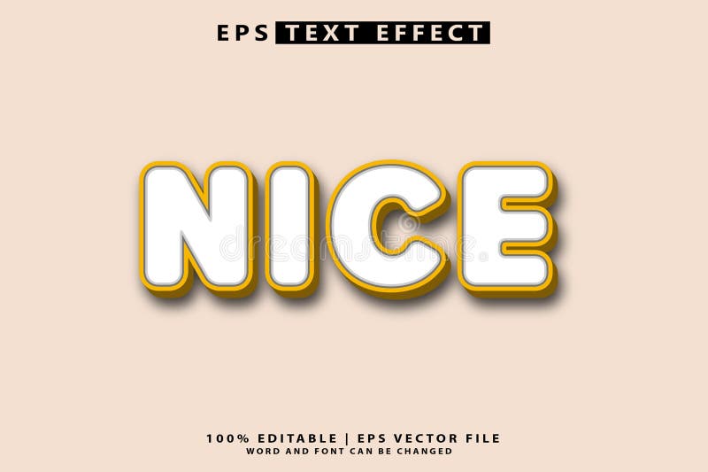Nice Editable 3d Text Effect Stock Vector - Illustration of mockup ...