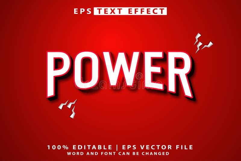 Editable Text Effect Power Off 3d Template Style Stock Vector ...
