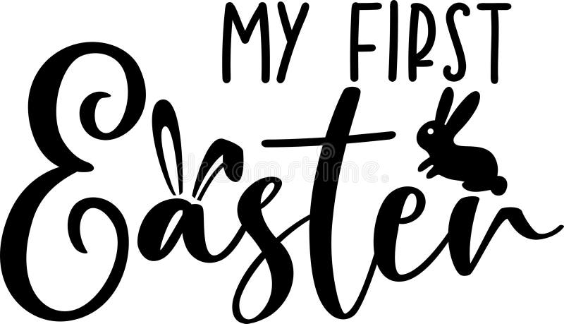 My First Easter, Tulips Flower, Happy Easter Vector Illustration File ...