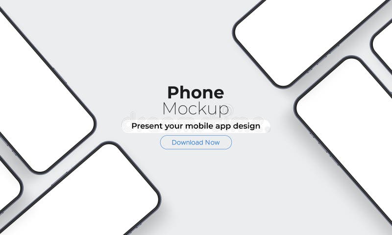 Phone Screens Modern Mockups for Showing App Design Stock Vector ...