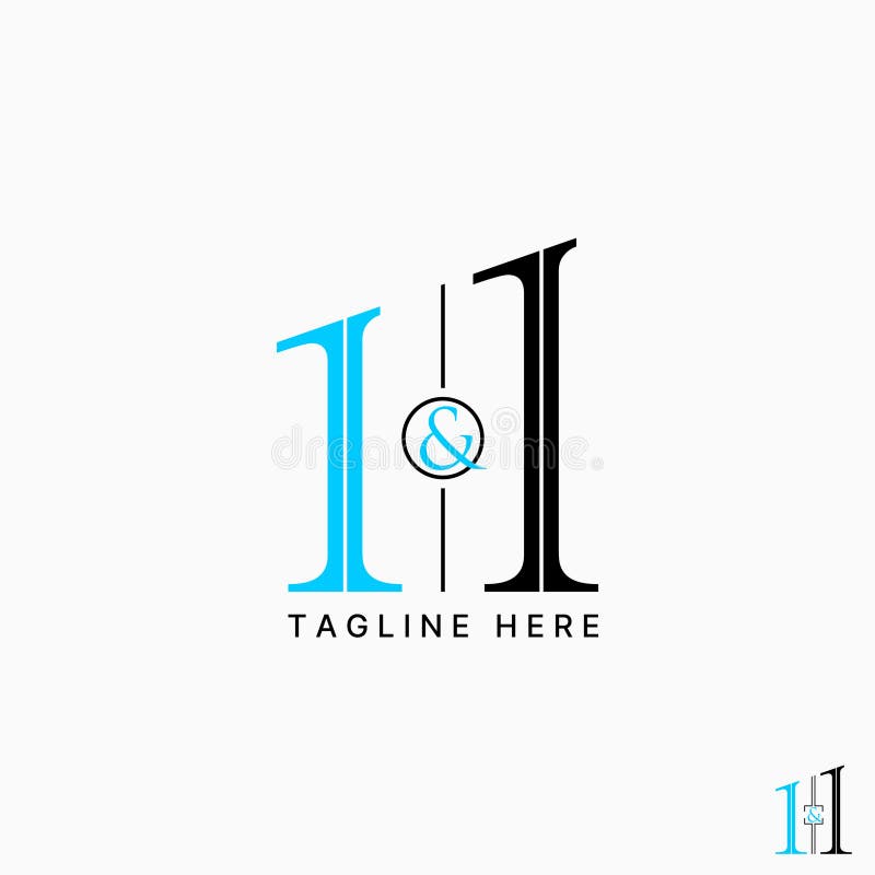 Initial Letter 1 and 1 Font Small To Big Increase. Related Monogram ...