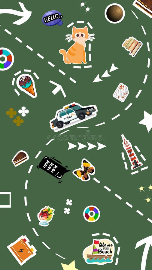 Patches Design. Cool Stickers Collage Pattern. Patches Background ...