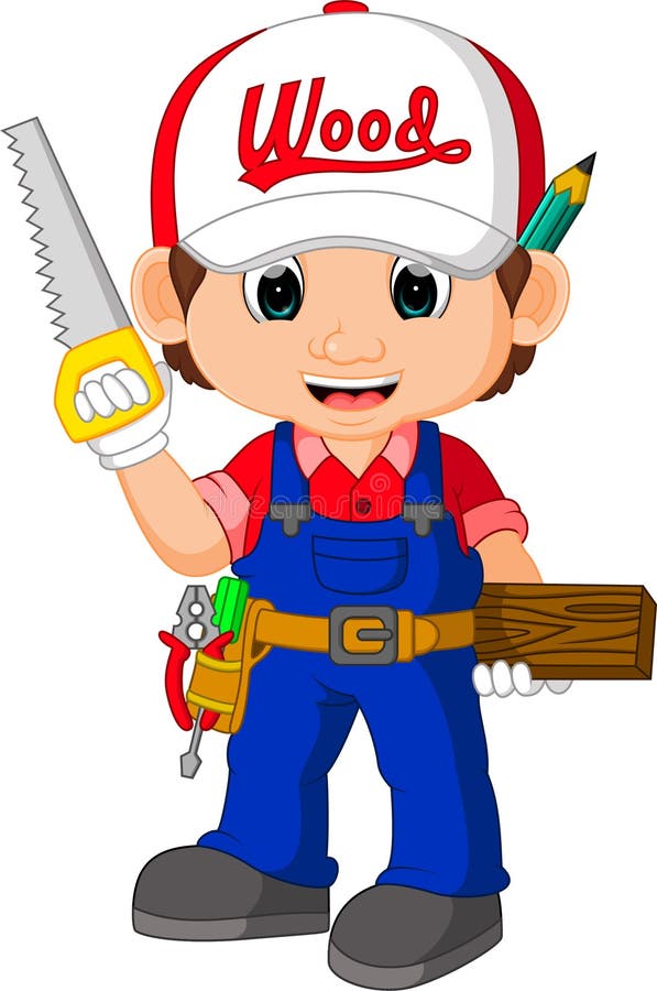 Vector Design Cartoon Drawing of a Child with a Job Profession Stock ...