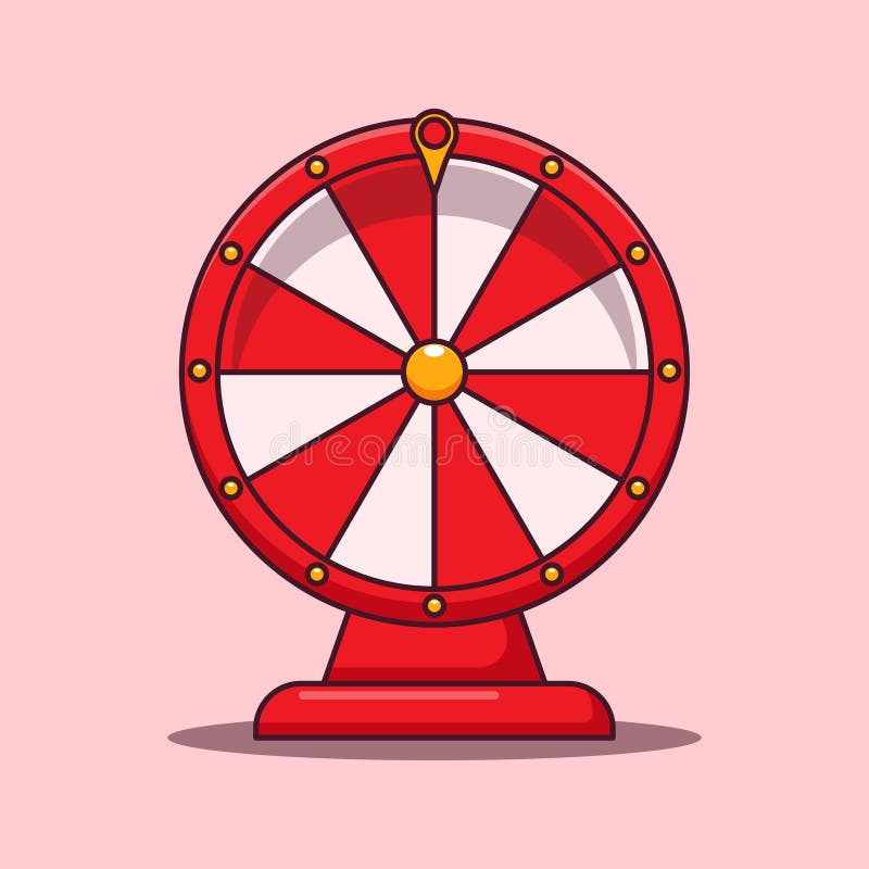 Lucky Wheel, Wheel of Fortune Cartoon Vector Illustration. Stock Vector ...