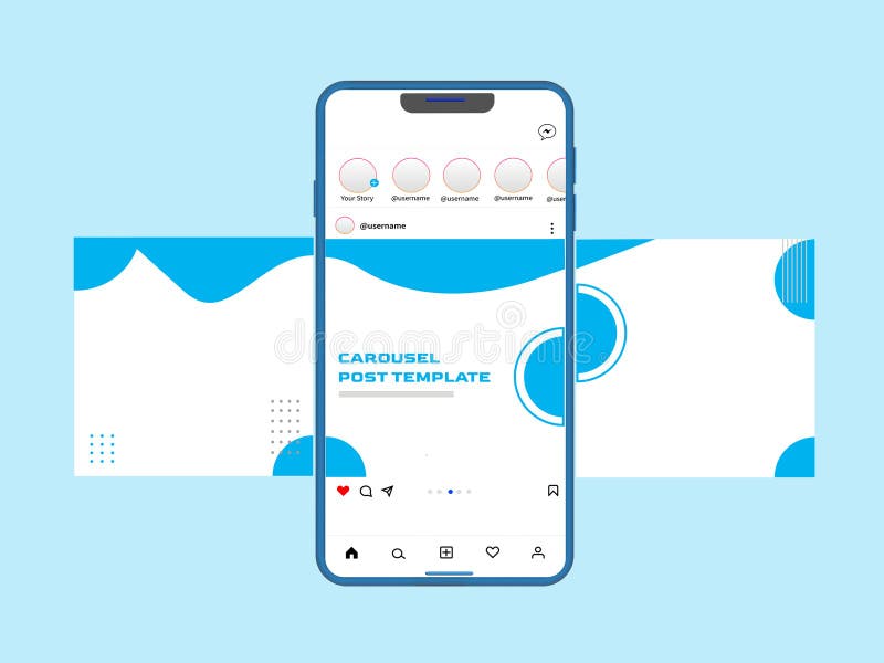 Instagram Social Media Carousel Post Template Editorial Stock Image ...