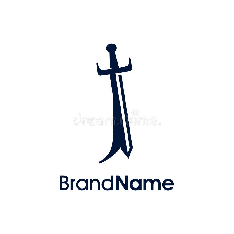 Simple and Elegant Initial J Sword Logo Stock Vector - Illustration of ...