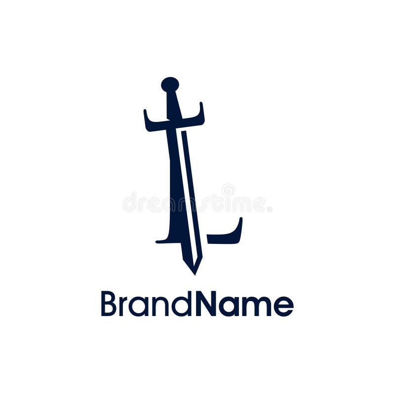 Simple and Elegant Initial L Sword Logo Stock Vector - Illustration of ...
