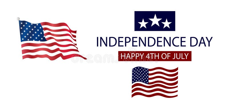 Independence Day 4th of July Text Illustration Design Stock ...