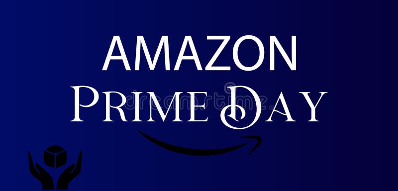Amazon Prime Day Text Illustration Design and Blue Gradient Background ...