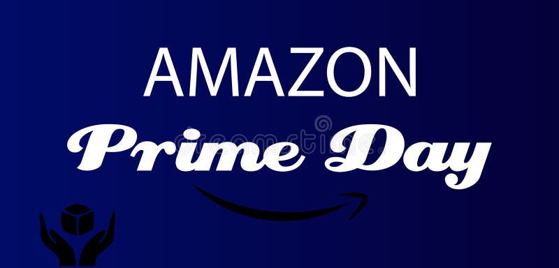 Amazon Prime DayText Illustration and Blue Gradient Background ...