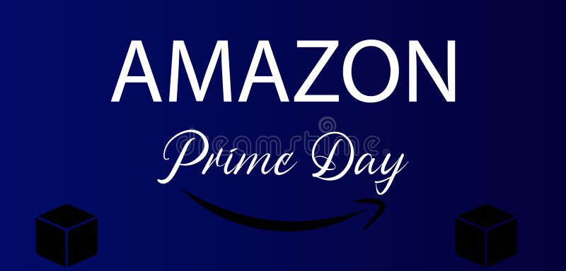 Amazon Prime Day Text Illustration and Blue Gradient Design Editorial ...