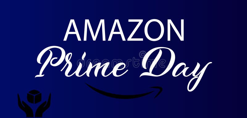 Amazon Prime Day Text Illustration and Blue Gradient Background ...