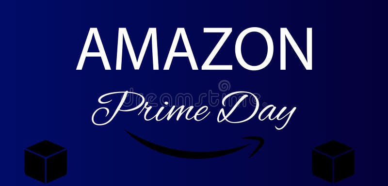 Amazon Prime Day Text Illustration and Blue Background Design Editorial ...