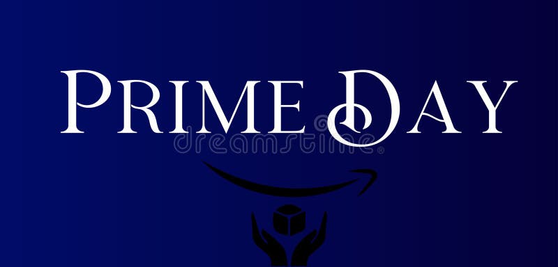 Amazon Prime Day Text Illustration Gradient Background Design Editorial ...