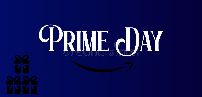 Amazon Prime Day Text Illustration and Blue Gradient Background ...