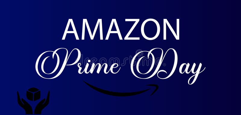 Amazon Prime Day Text Illustration and Blue Gradient Background ...