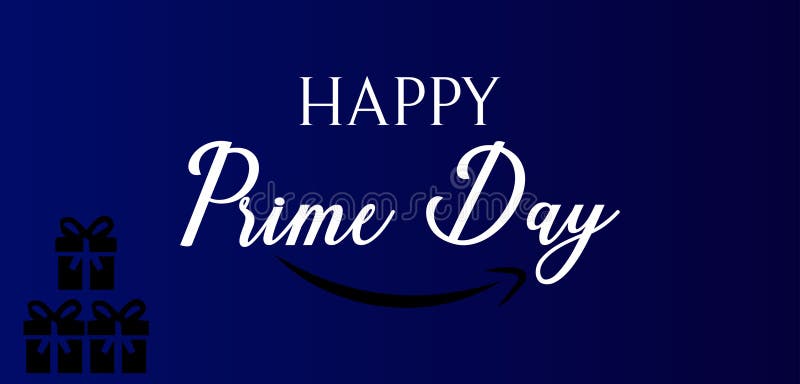Amazon Prime Day Text Illustration and Blue Gradient Background Design ...
