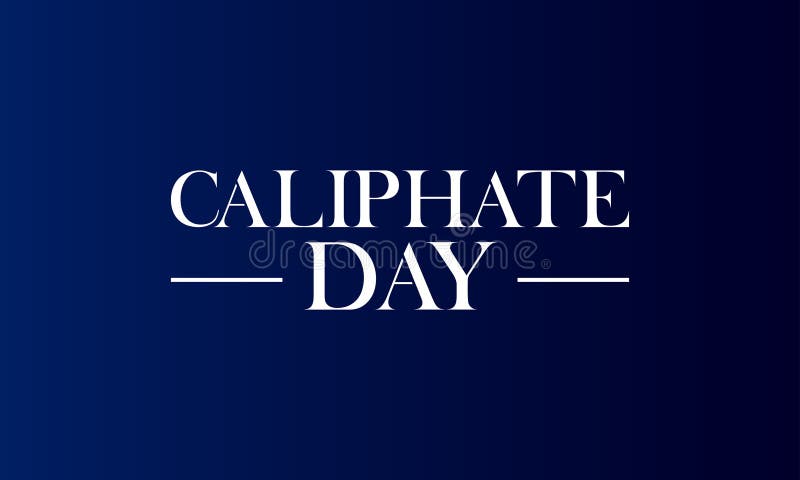 Caliphate Day Text and Blue Gradient Background Design Stock ...
