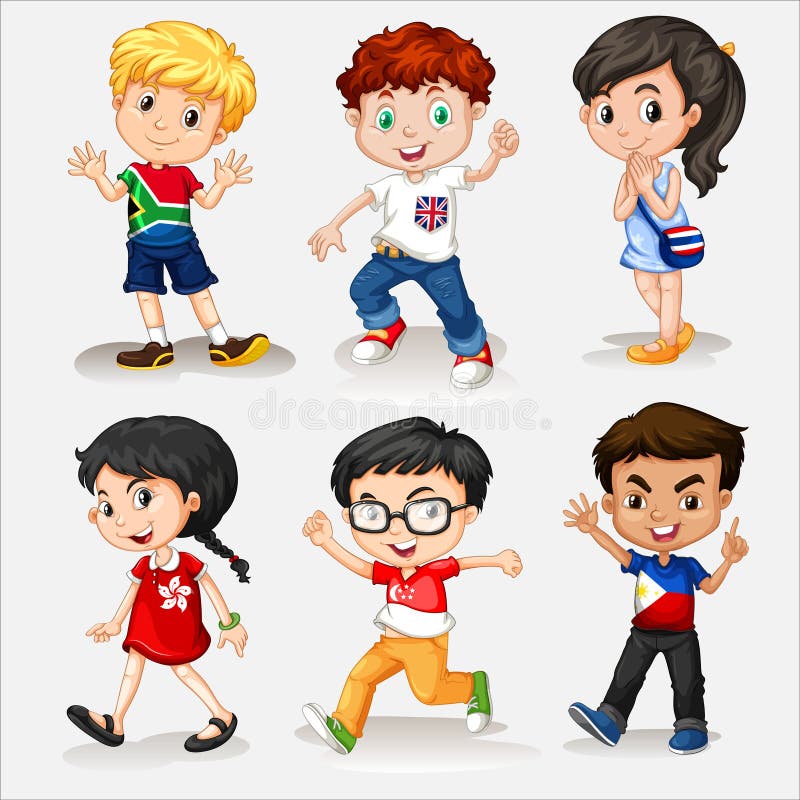 Kids Character Vector Design Template Stock Vector - Illustration of ...