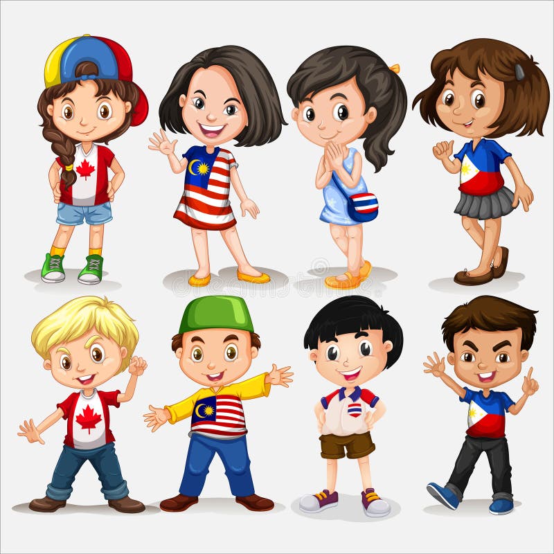 Kids Character Vector Design Template Stock Vector - Illustration of ...